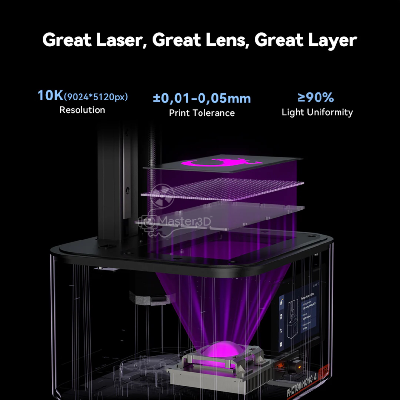 Anycubic Photon Mono 4 Ultra LCD Resin 3D Printer 10K 7″ – Master3D